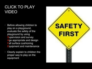 Playground safety power point presentation | PPT