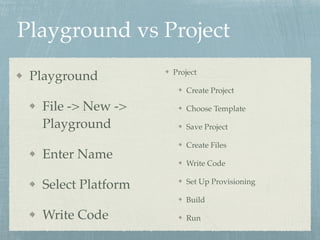 Playgrounds: A Swift Introduction | PDF