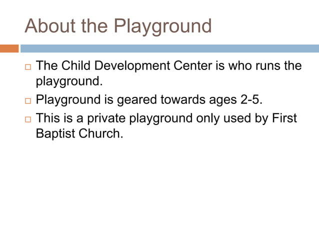 Playground safety ppt | PPT