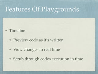 Playgrounds swift introduction | PDF