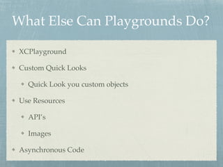 Playgrounds swift introduction | PDF