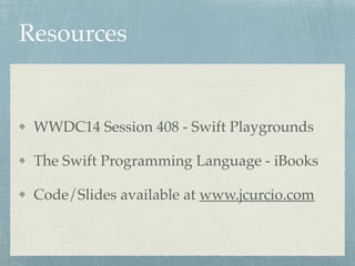 Playgrounds swift introduction | PDF