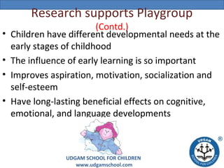 Playgroup - Good for the child | PPT
