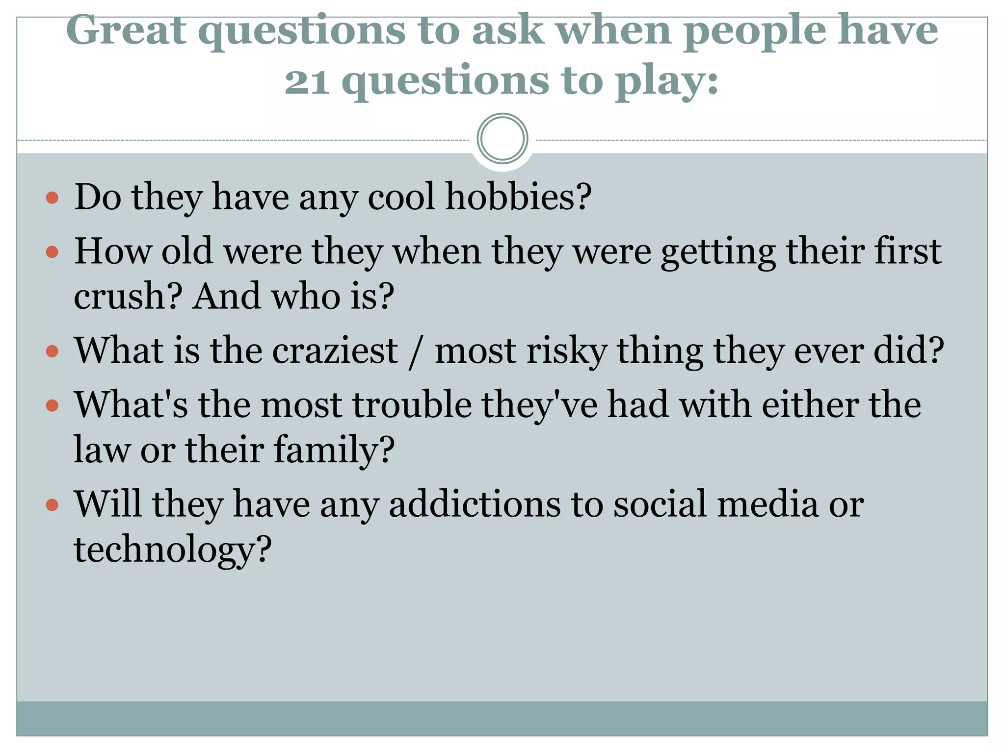 Playing 21 questions game | PPT