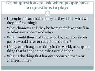 Playing 21 questions game | PPT