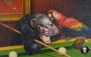 Animals playing billiards... | PPT