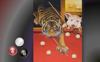 Animals playing billiards... | PPTX