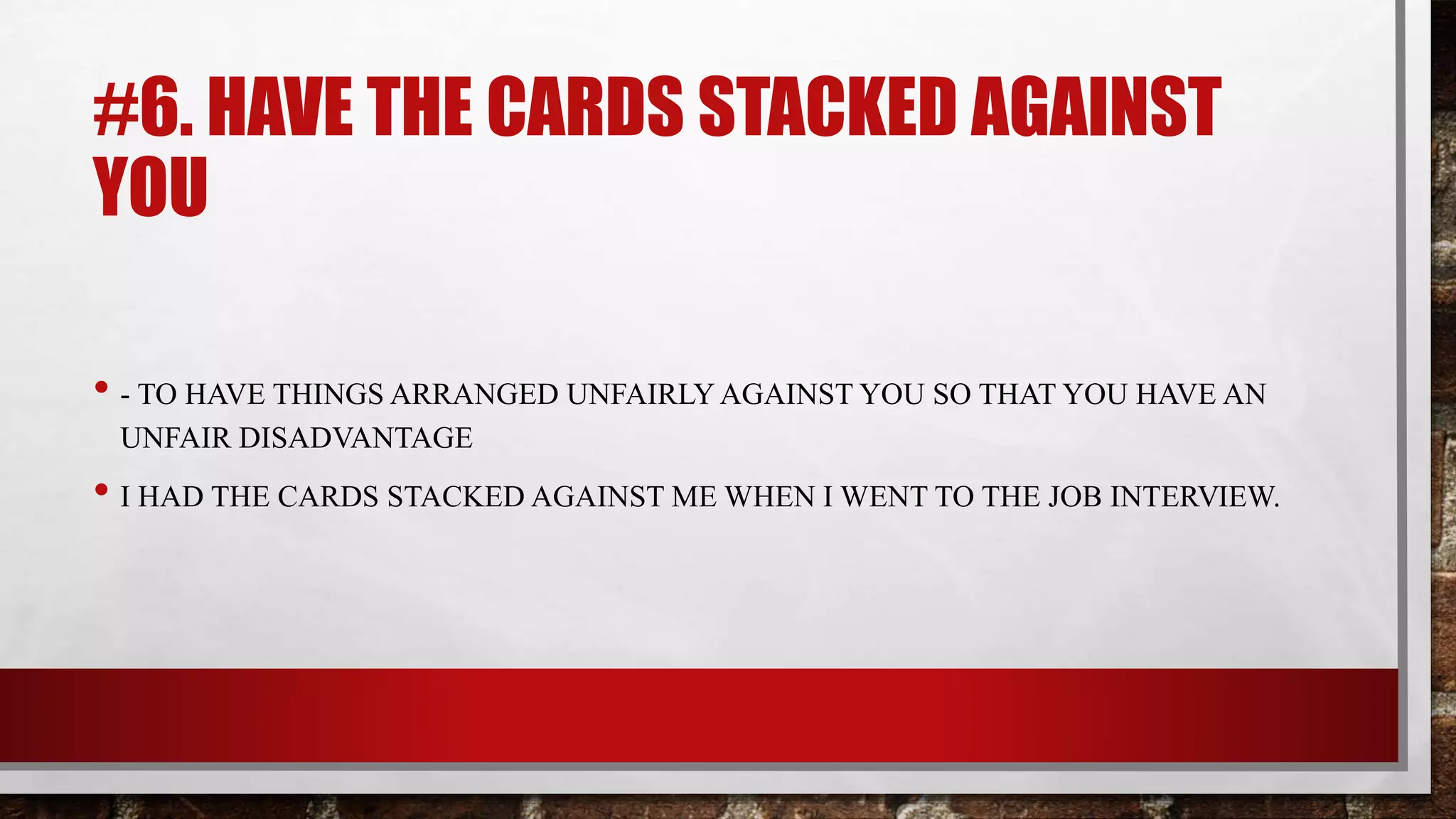 Playing cards idioms | PPTX