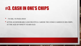 Playing cards idioms | PPTX