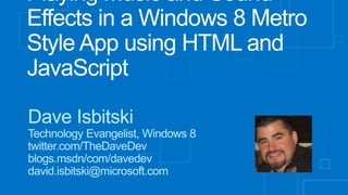 Playing music and sound effects in a windows 8 metro style app using html5 and javascript | PPT