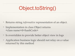 Playing the toStrings | PPT