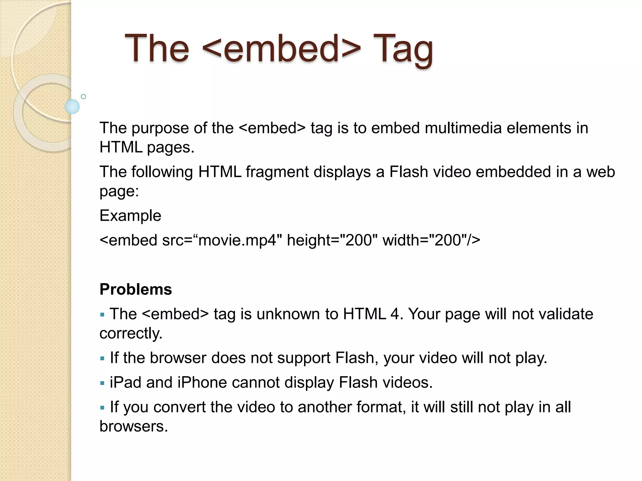 Playing videos in html | PPTX