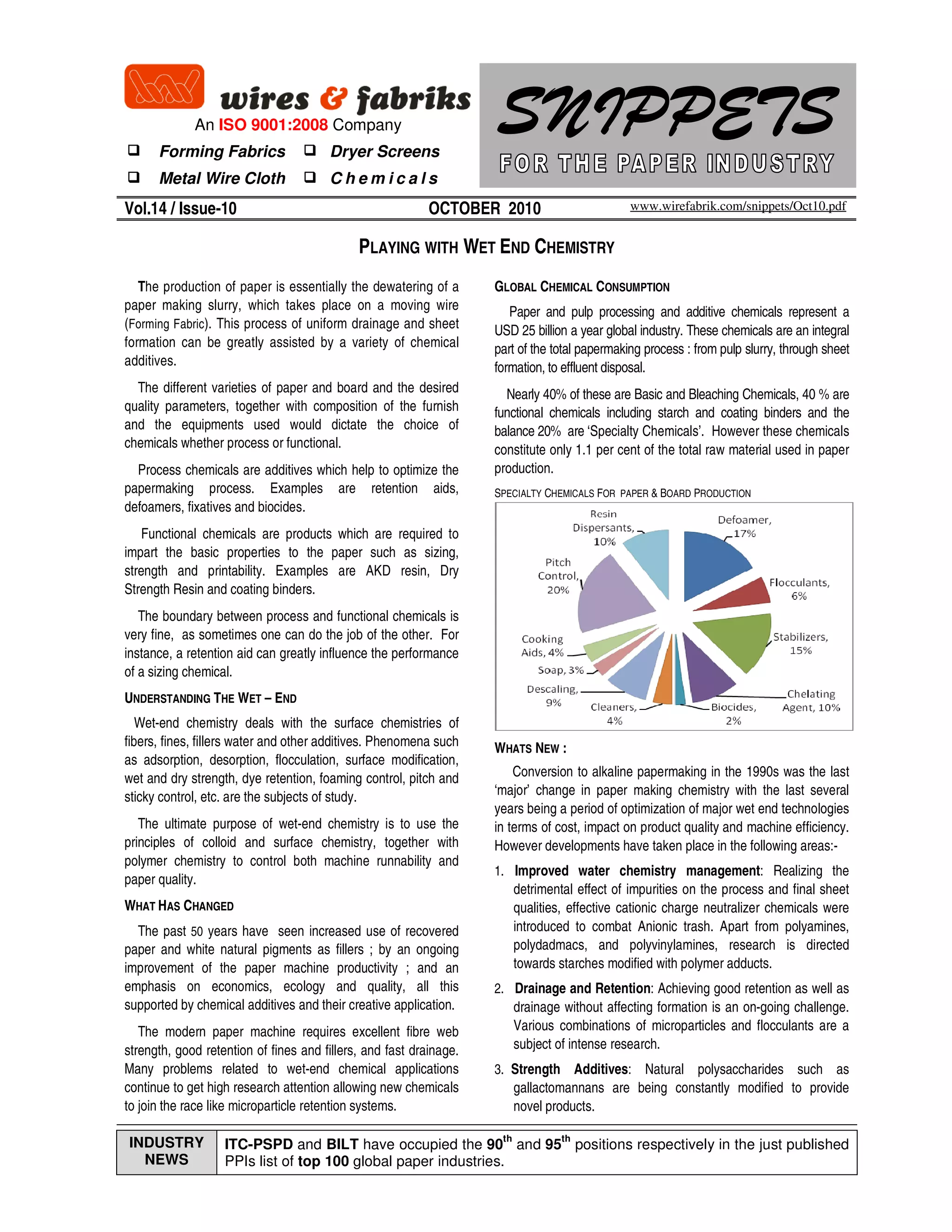 Playing with wet end chemistry | PDF