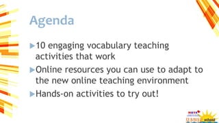 Playing with words and learning vocabulary | PPTX