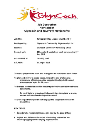 Play leader/work | PDF