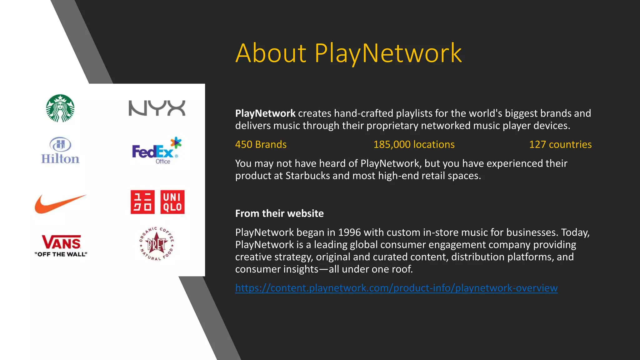PlayNetwork: UX Design Process and Artifacts | PPT