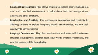 PLAY: Types, value and selection of play material PLAY THERAPY.pptx