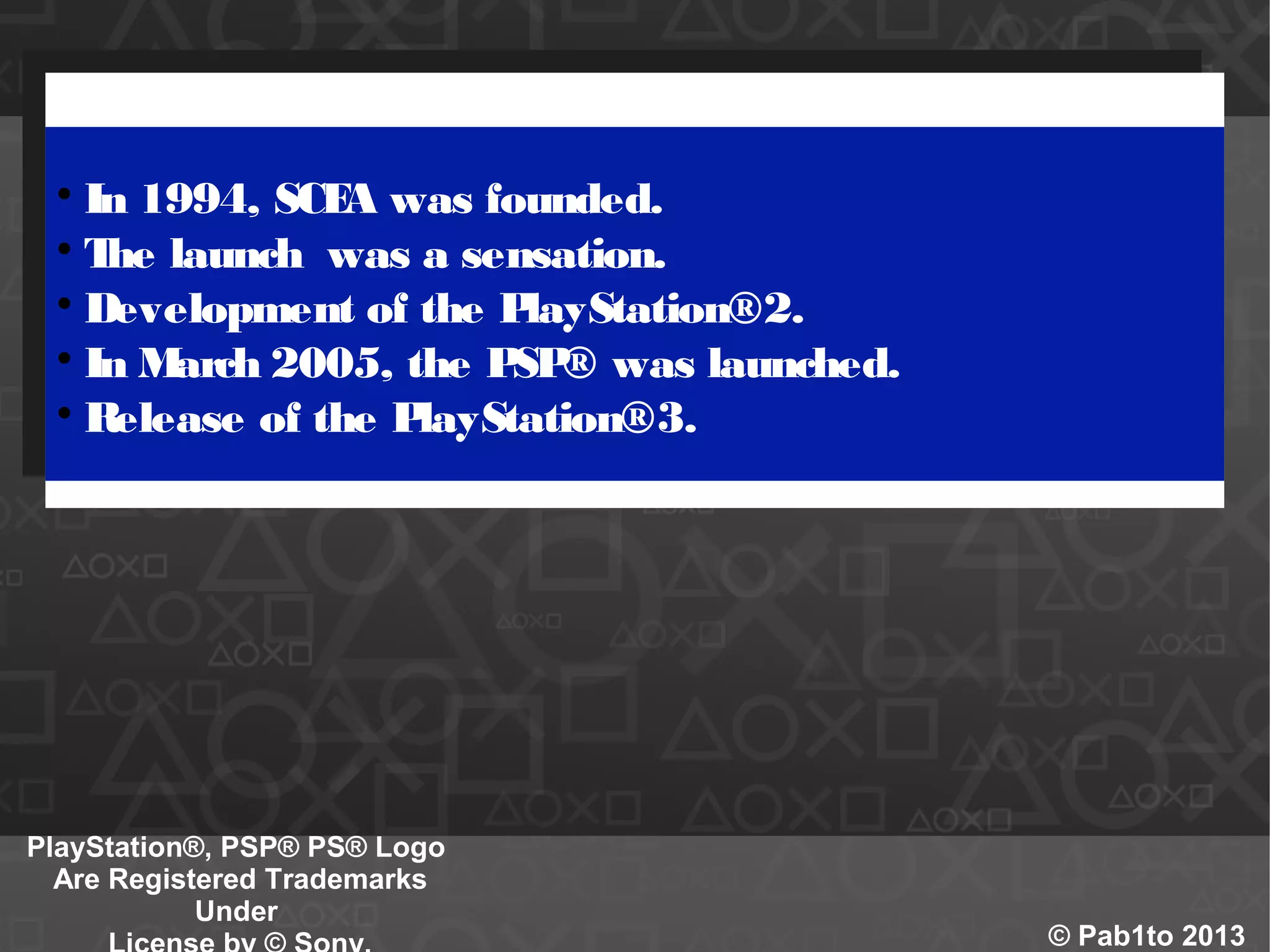 PlayStation® History | PPT