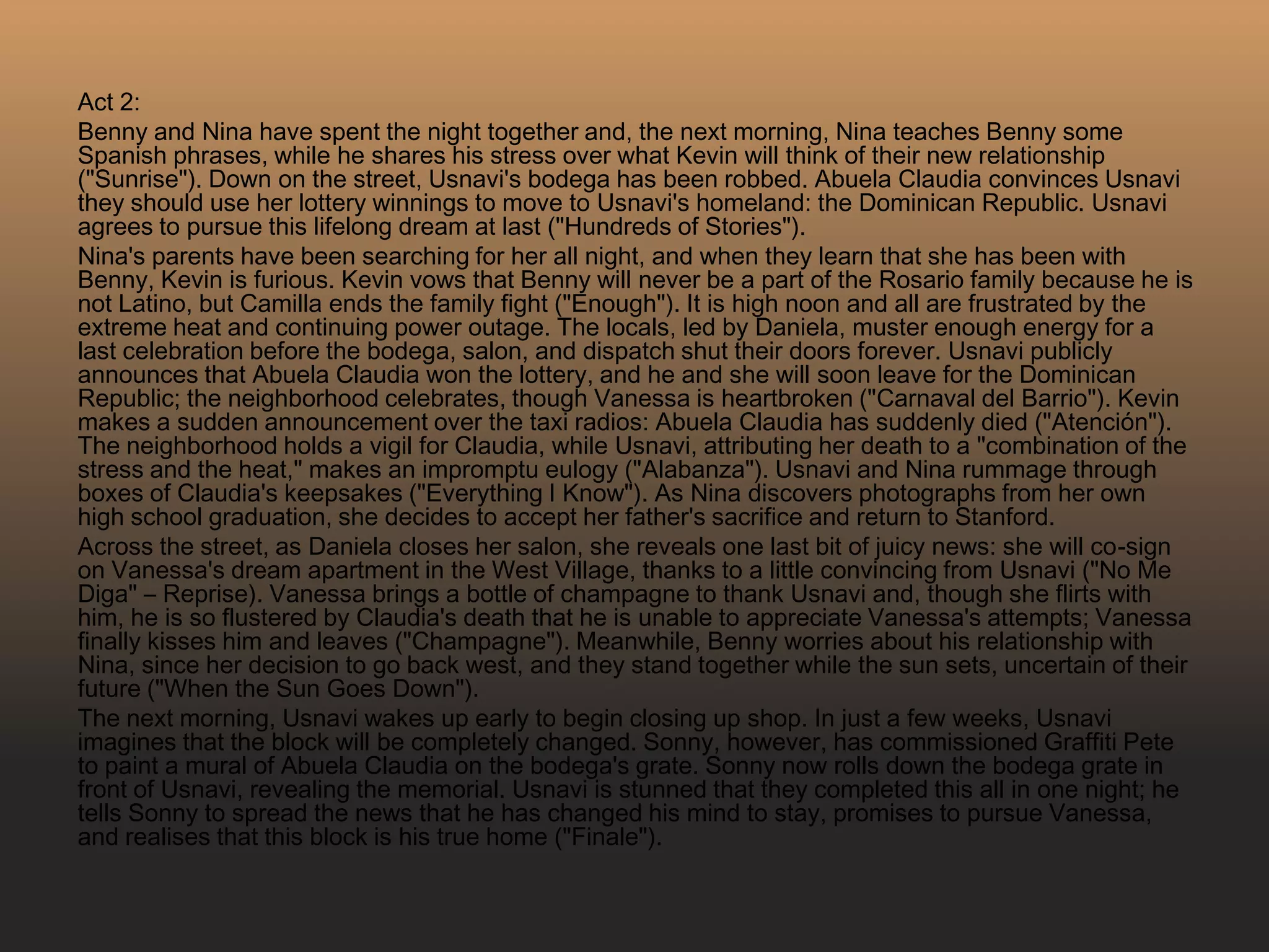 Play synopsis | PPTX