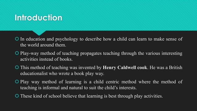 Play way Method | PDF