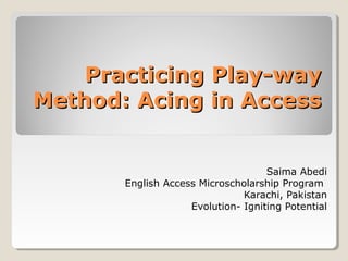 Play Way Method | PPT