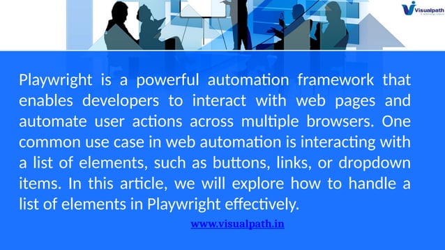 PlayWright Automation Training | PlayWright Training.pptx