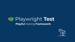 Playwright Test automation frameworktest | PDF