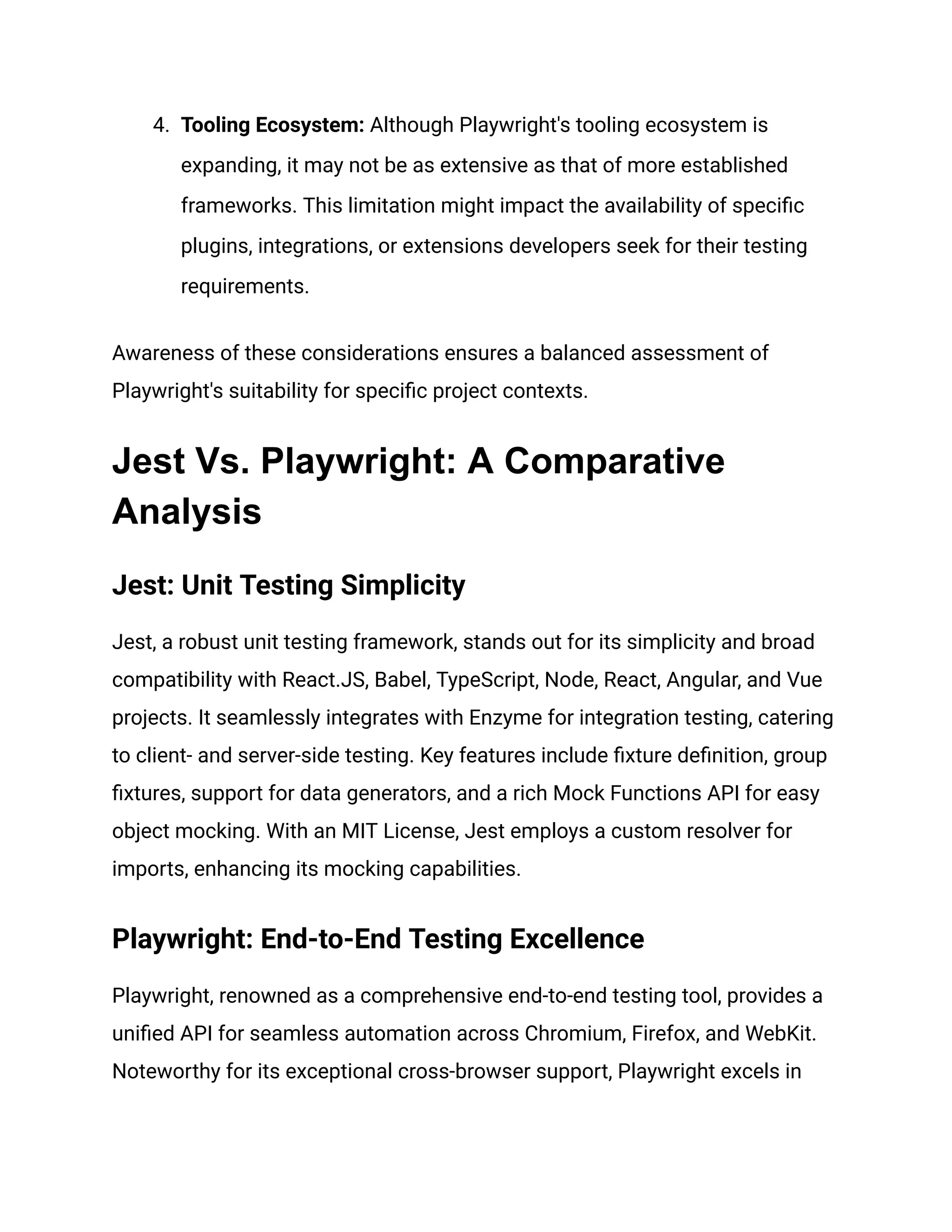 Playwright Vs Jest A Comprehensive Guide To Choosing The Right Testing Frameworkpdf Web