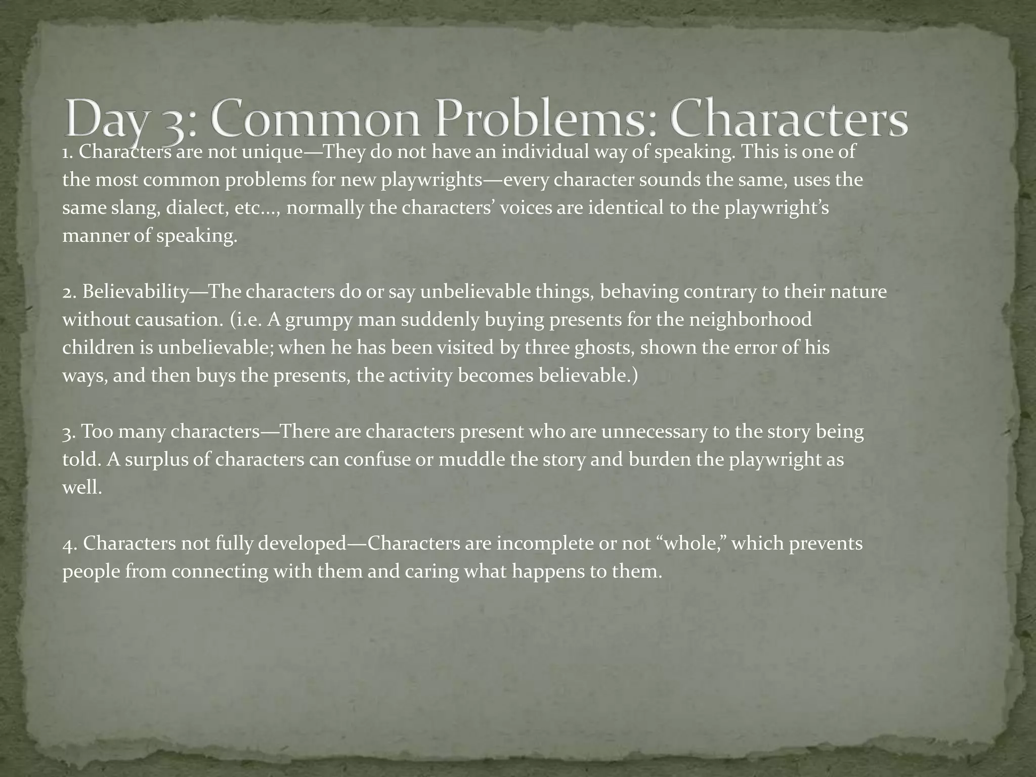 Playwriting- the basics | PPTX