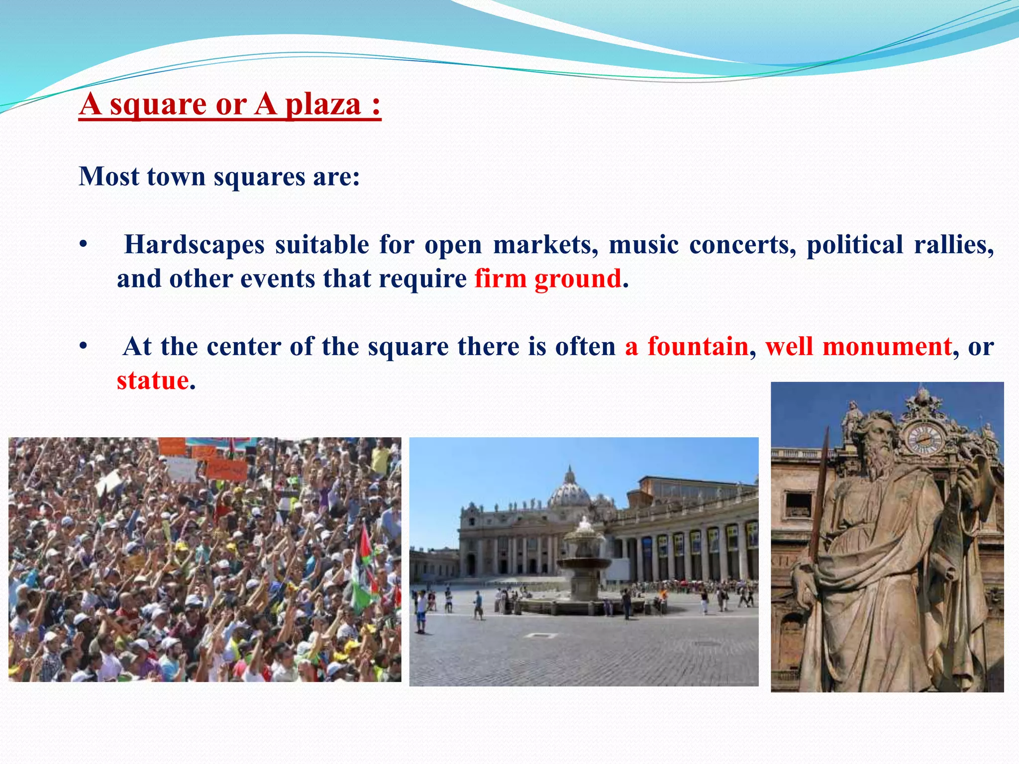 Plaza and square | PPTX