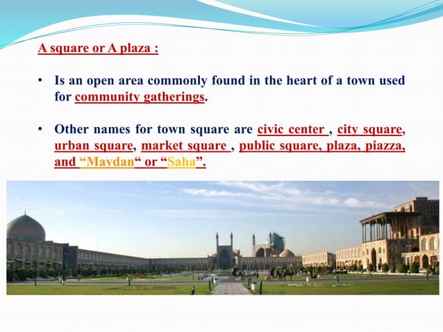 Plaza and square | PPTX