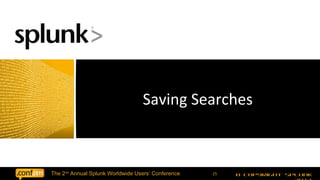 Splunk .conf2011: Search Language: Beginner | PPT