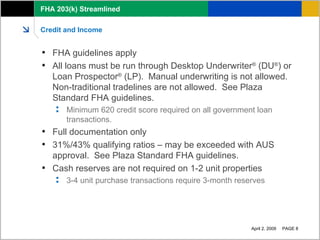FHA 203 Ks Program Power Point | PPT