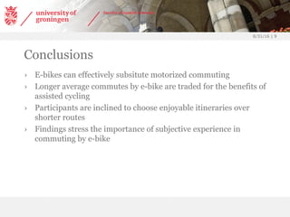 The potential of electrically assisted cycling in the everyday commute ...