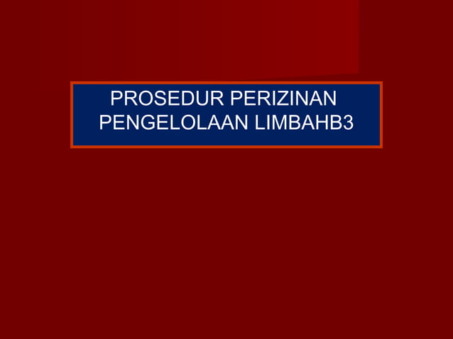 Penanganan Limbah B3 Rumah Sakit | PPT