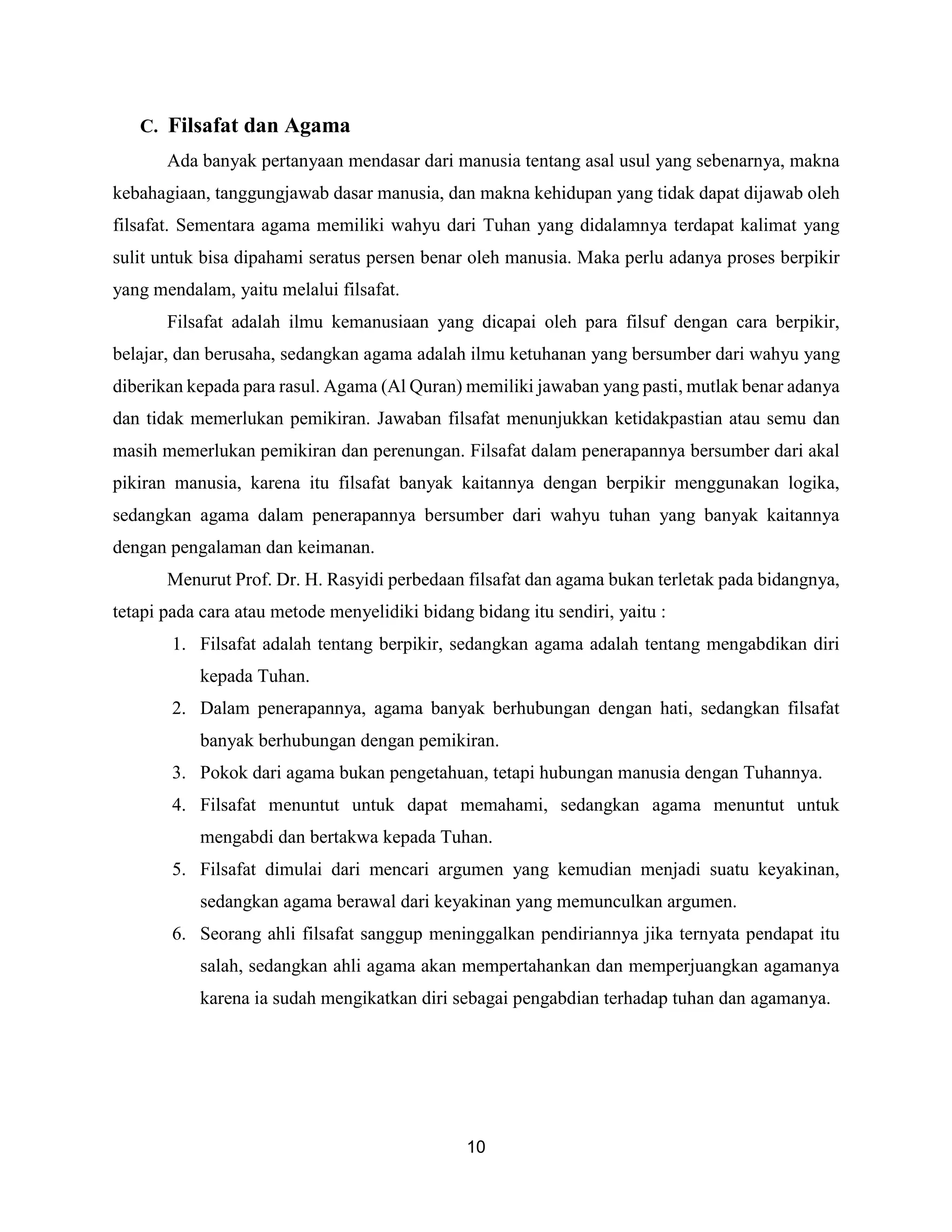 Hubungan Filsafat, Ilmu, dan Agama | PDF