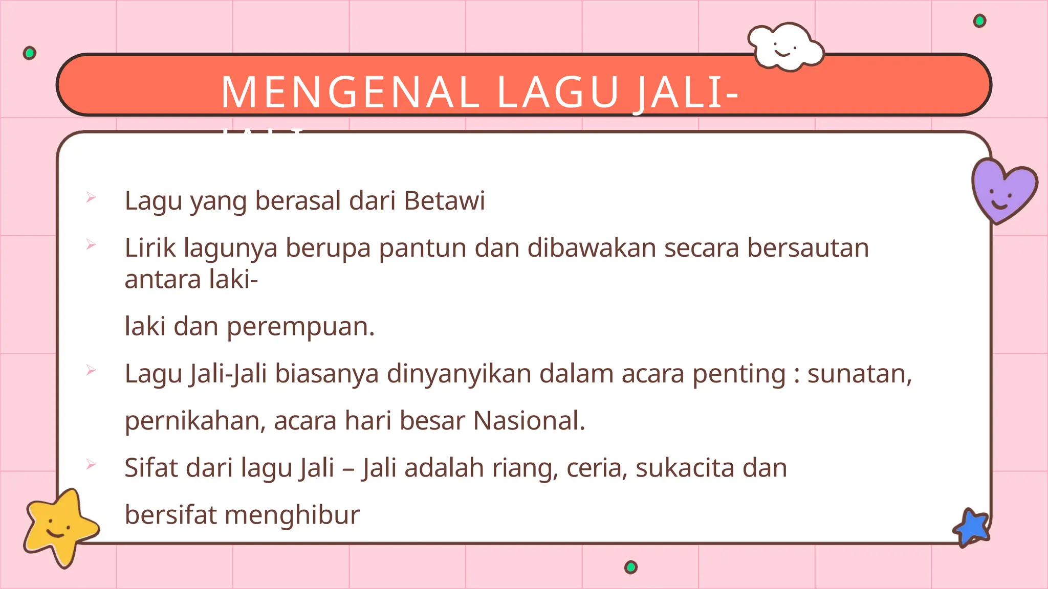 Materi PLBJ Kelas 5 SD BAB 1 - Jali Jali | PPTX