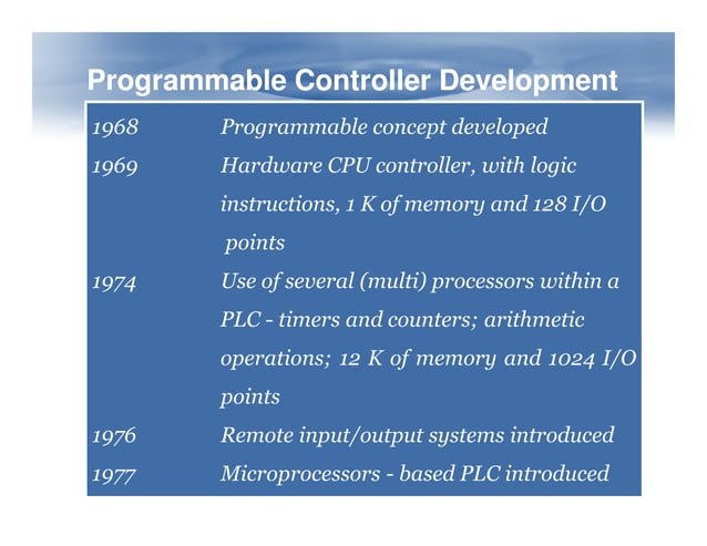 Plc Programmable Logic Controller Ppt 