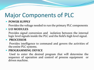 Programmable Logic Controller | PPTX