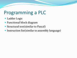 Programmable Logic Controller | PPTX | Computing | Technology & Computing