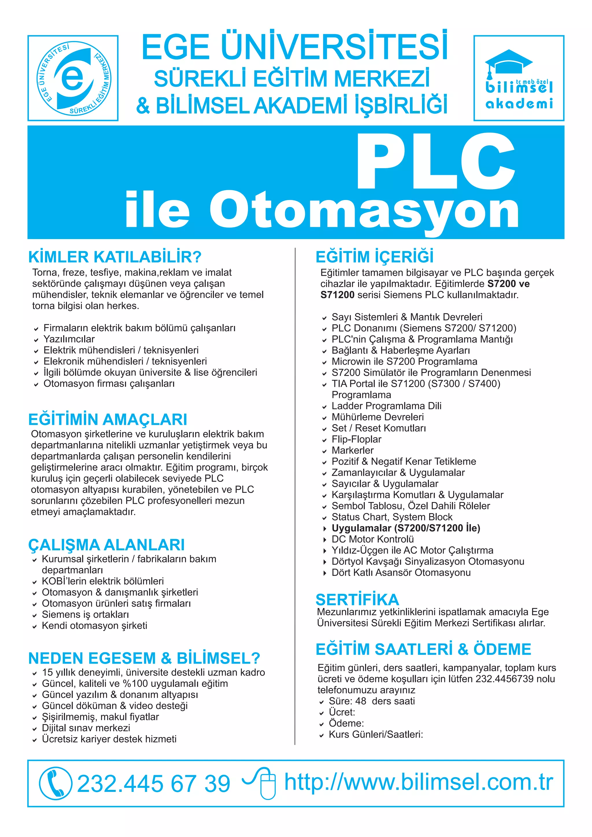 PLC PROGRAMLAMA VE OTOMASYON KURSU İZMİR | PDF