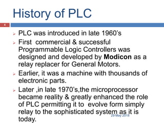 PLC (PROGRAMMABLE LOGIC CONTROLLER) | PPTX