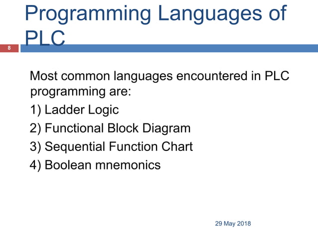 PLC (PROGRAMMABLE LOGIC CONTROLLER) | PPTX