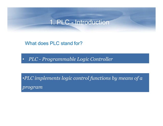 Programmable Logic Controller | PPT