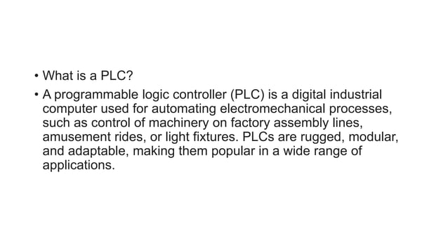 PLC.pptx | Technology & Computing