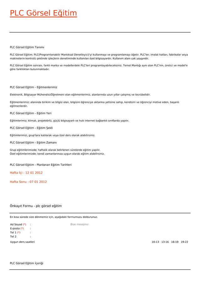 Plc gorsel-egitim | PDF