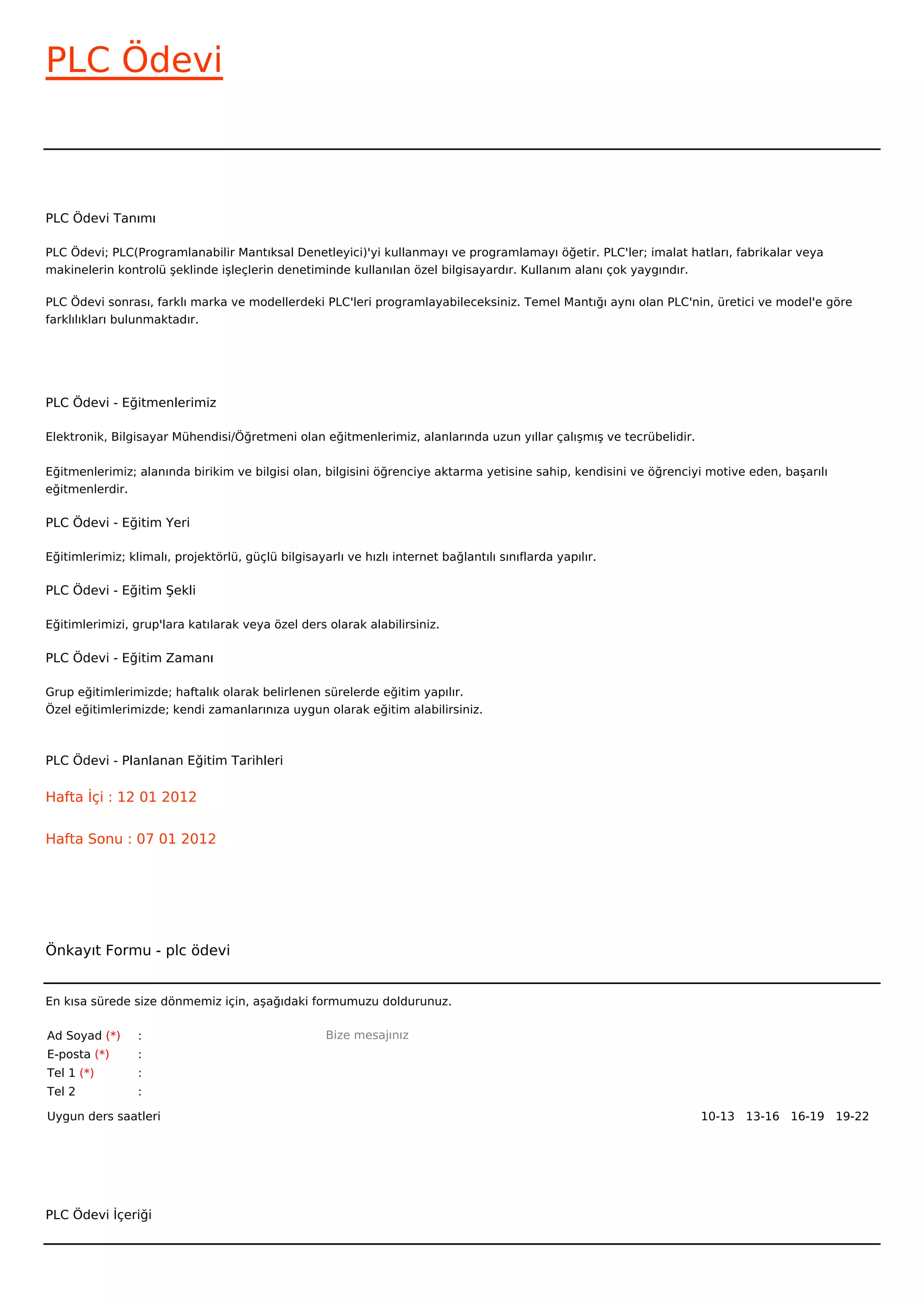 Plc odevi | PDF