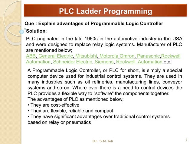 PLC Ladder Programming [Mechatronics] | PDF