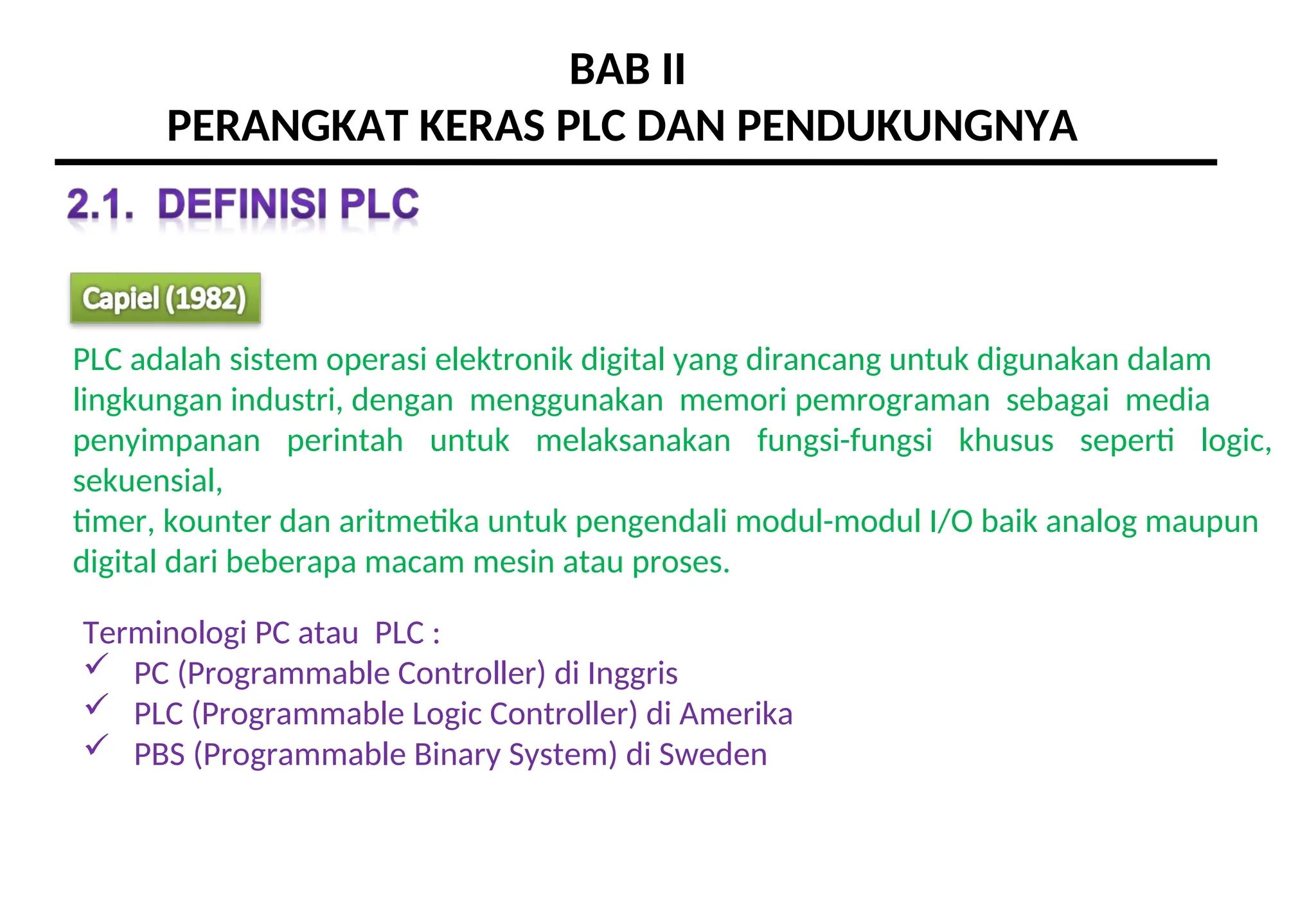 Perangkat keras pengendali logika terprogram | PPT