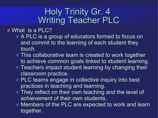 PLC-2007_Intro | ODP | Educational Assessment | Education